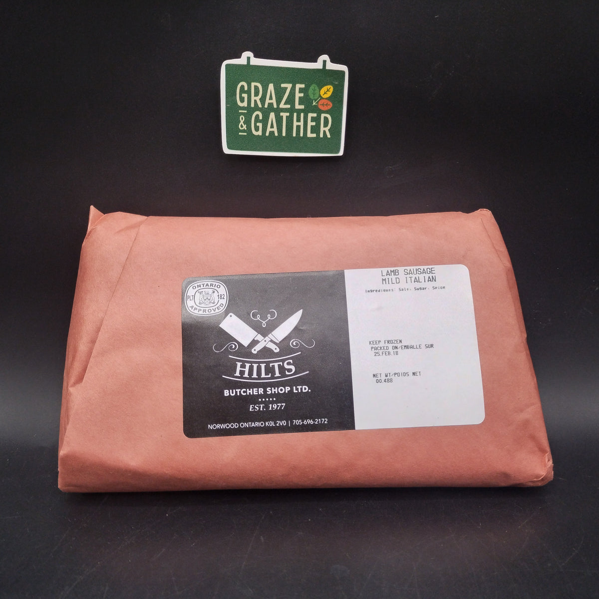 Lamb Sausages, Mild Italian ~454g – Graze & Gather